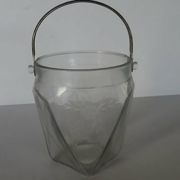 Accents | Vintage Etched Ice Bucket With Hammered Handle | Poshmark